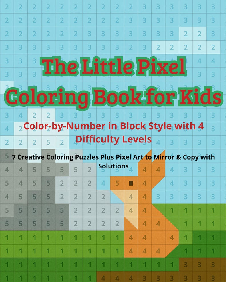 The Printable Little Pixel Coloring Book for Kids - Etsy