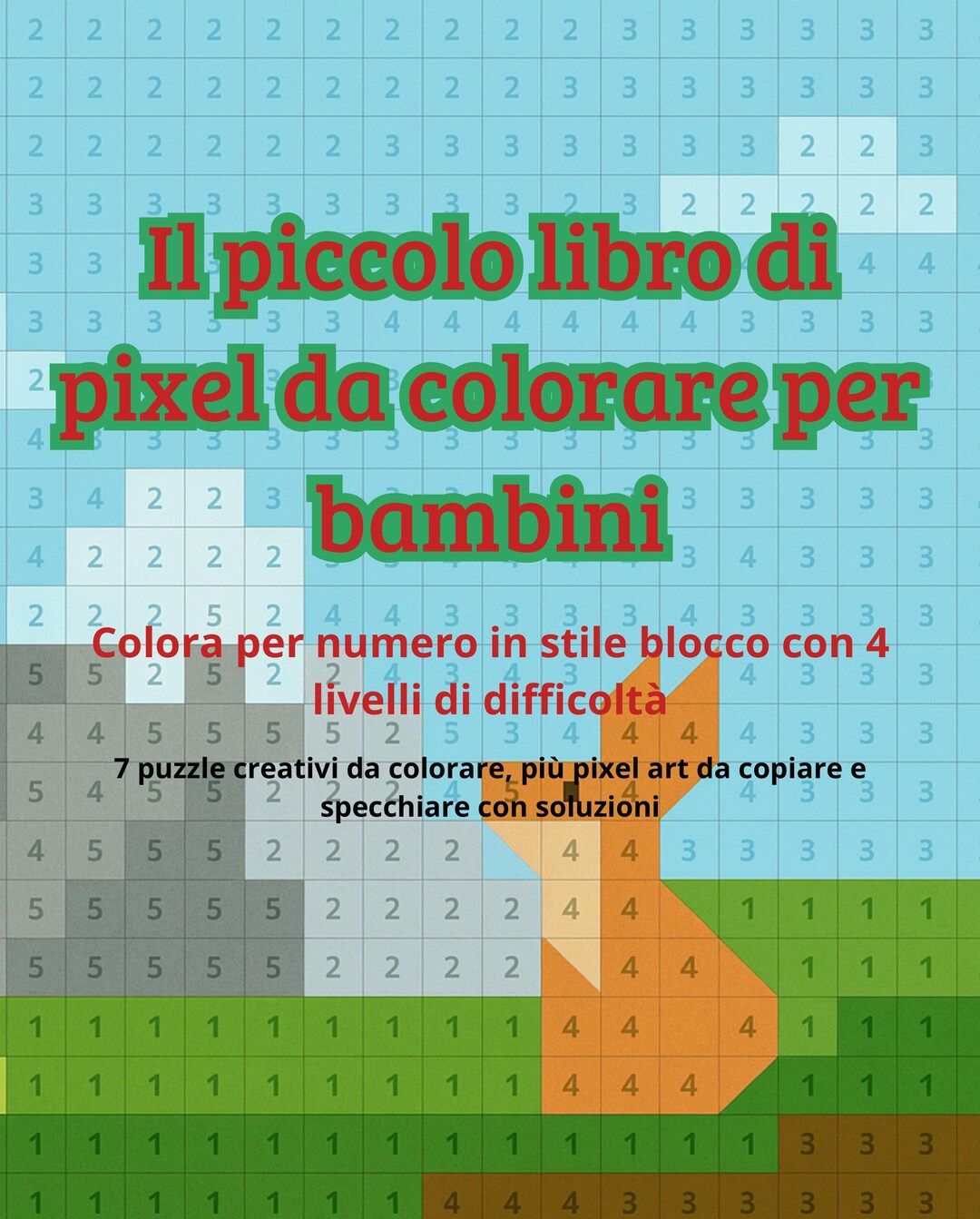 Il Piccolo Libro Da Colorare Pixel Stampabile per Bambini - Etsy