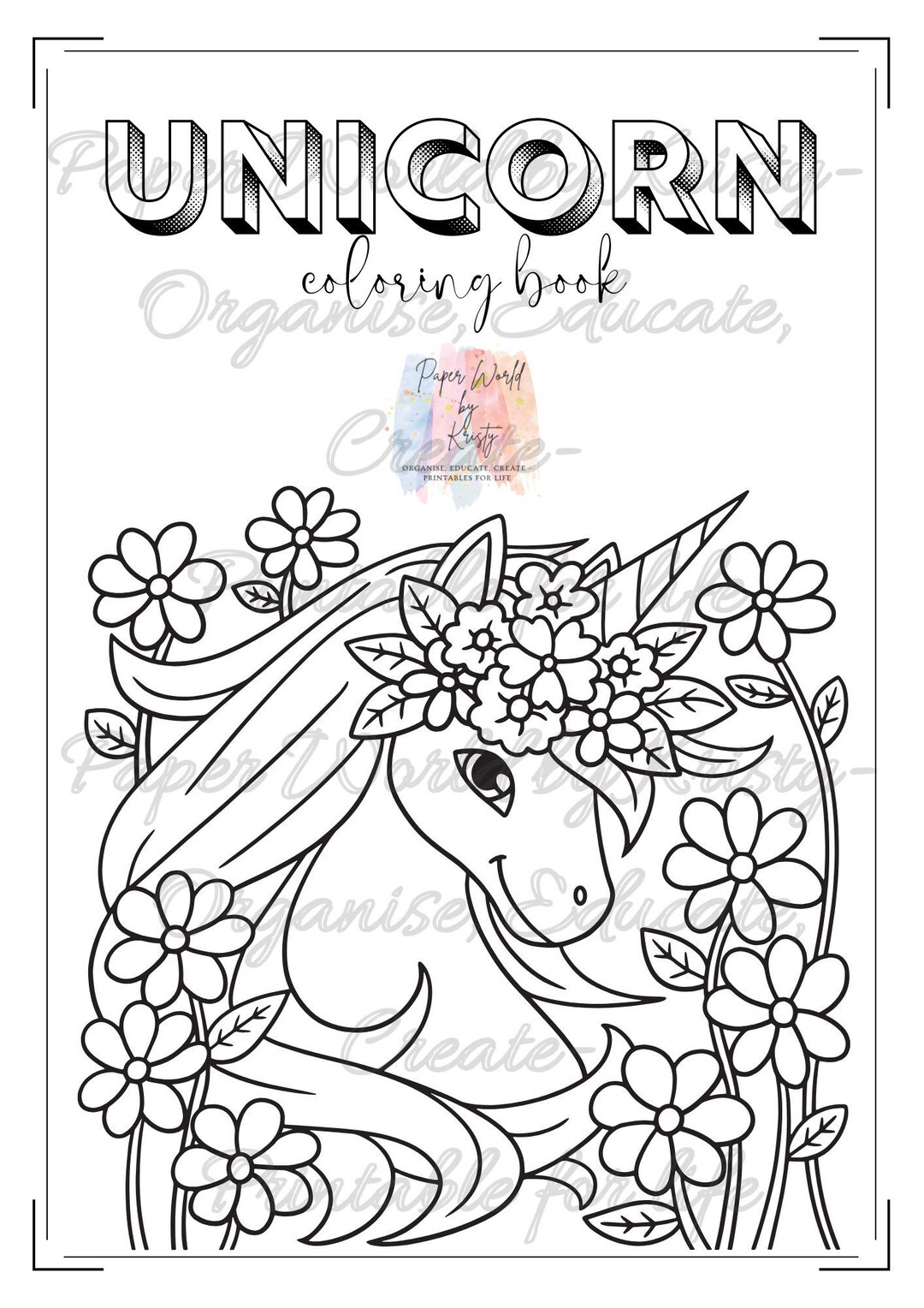 Unicorn/ Dinosaurs Printable Colouring Books - Etsy