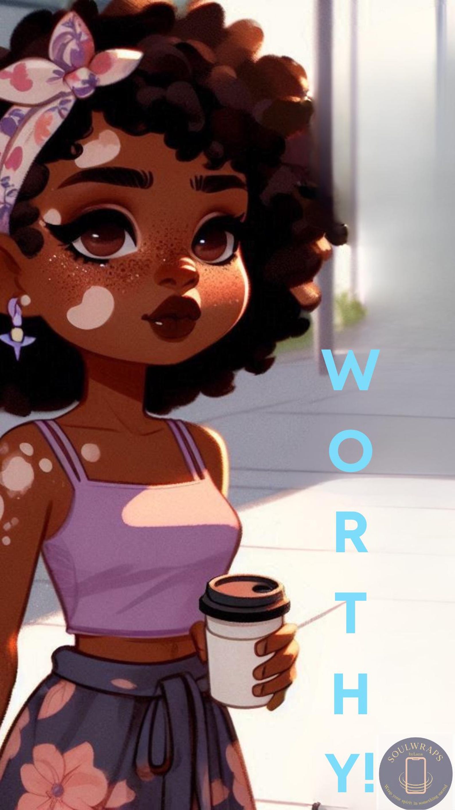 Faith-based Lock Screen Wallpaper – Afro-spiritual Phone Art (digital ...
