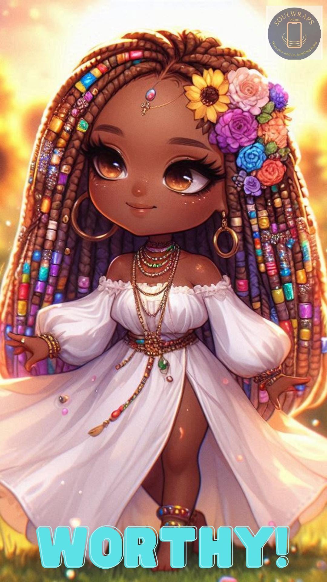 Faith-based Lock Screen Wallpaper – Afro-spiritual Phone Art (digital ...