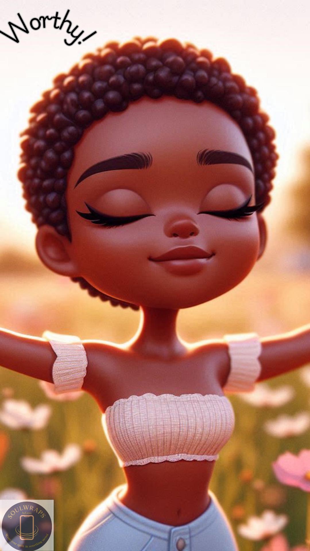 Faith-based Lock Screen Wallpaper – Afro-spiritual Phone Art (digital ...