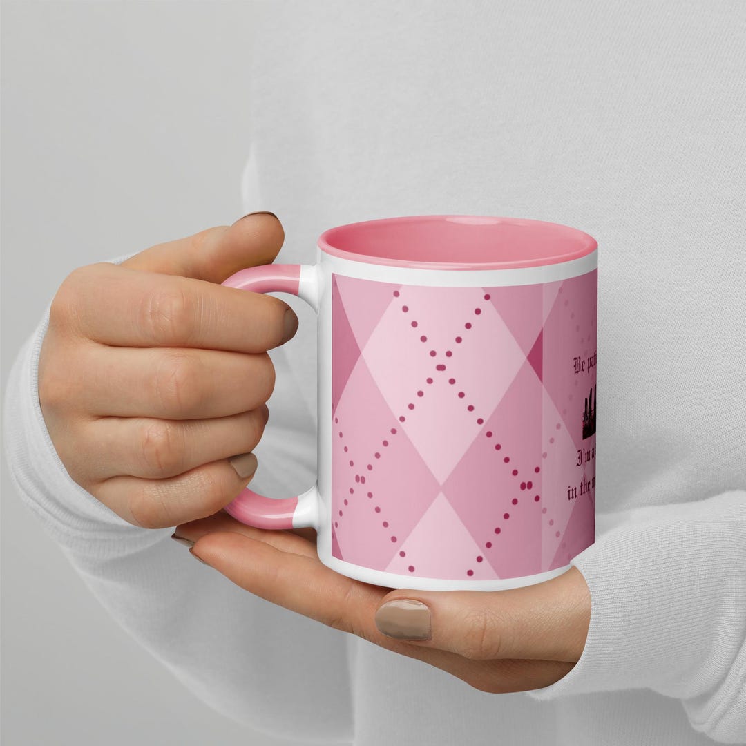 Sassenach Pink Argyle Coffee Mug: Outlander Inspired Scottish Gift - Etsy