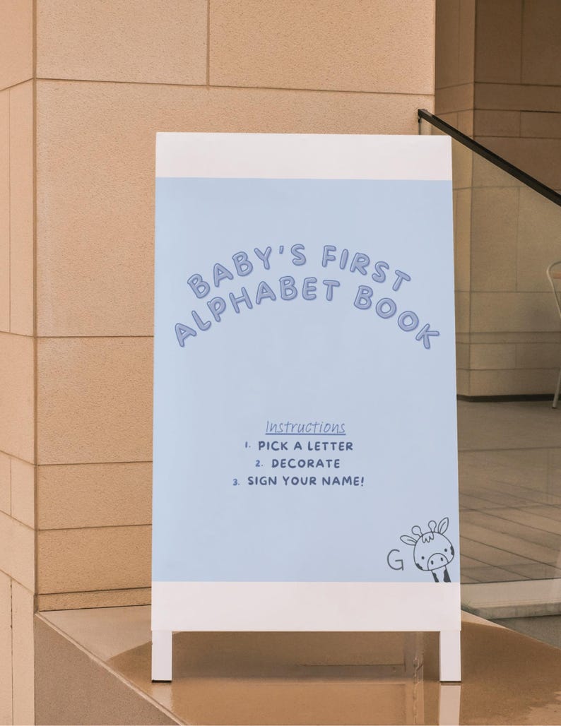 Baby's First Alphabet Book | ABC Book | Baby Shower Game | Customizable ...