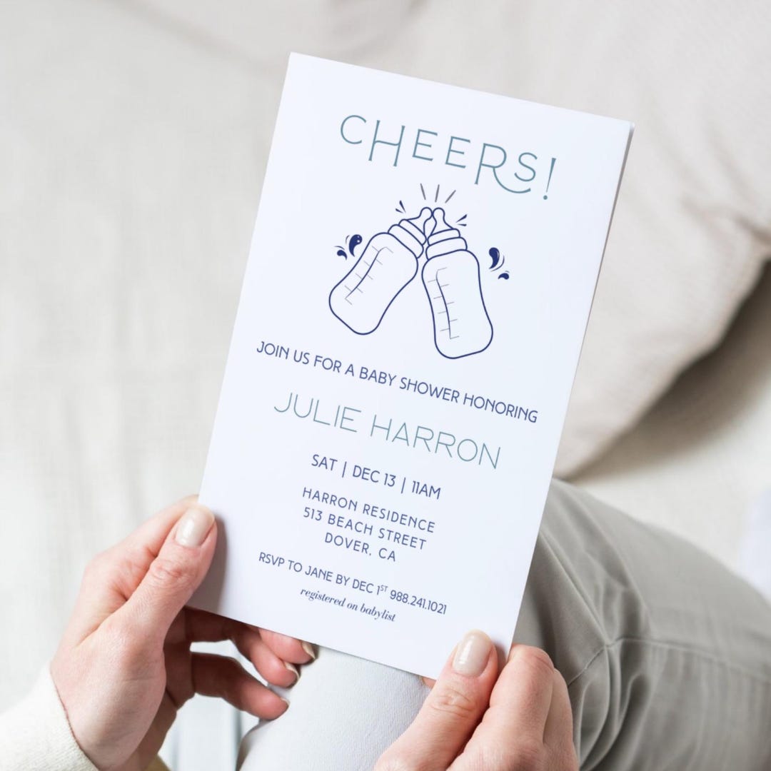 Cheers Baby Bottles Baby Shower | A Baby is Brewing Baby Shower ...