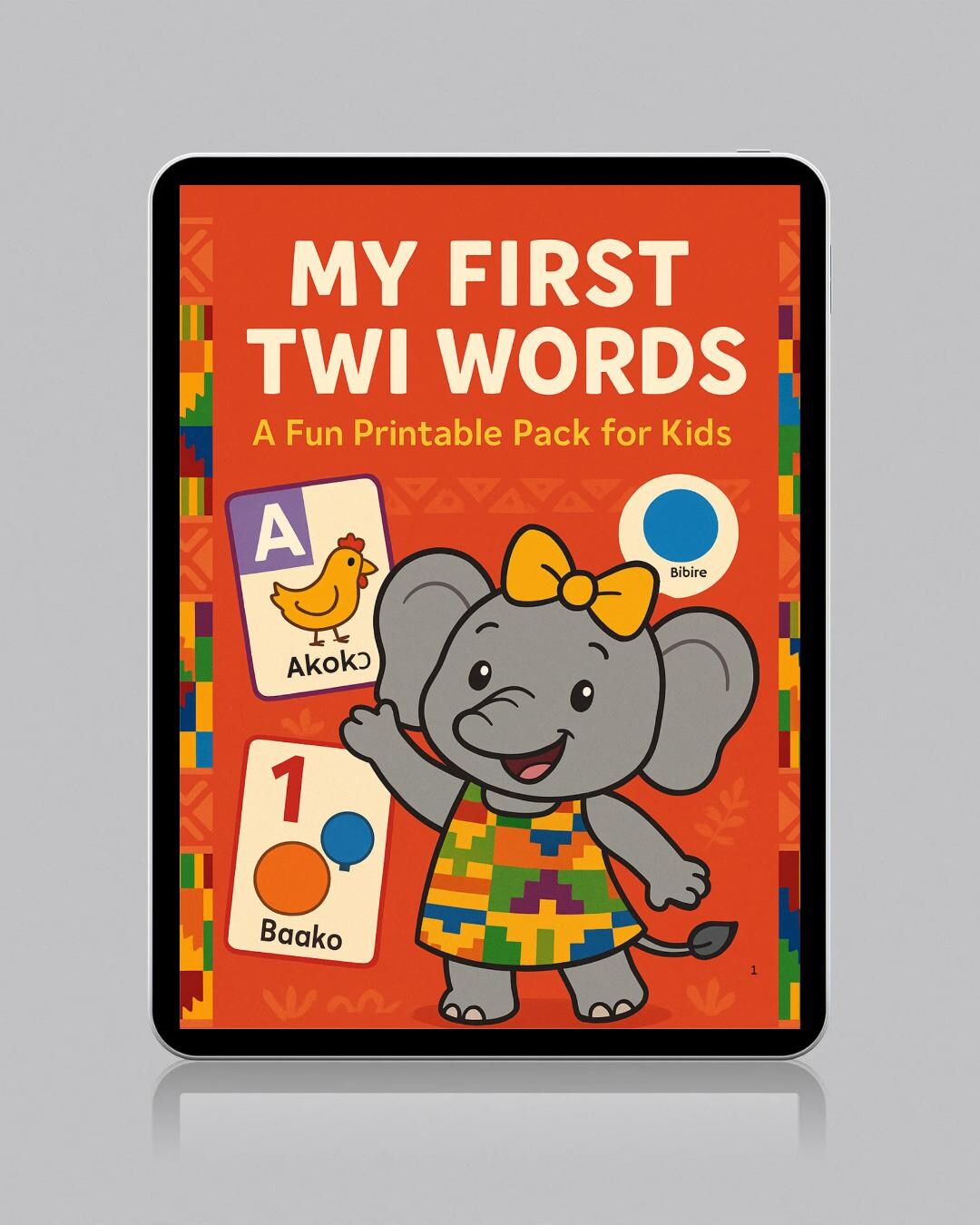 My First Twi Words - Twi Workbook, African Language for Kids, Printable ...