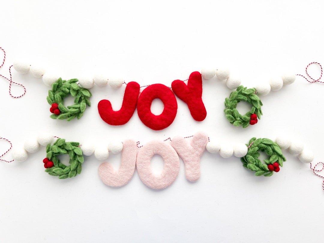 JOY Felt Letter Garland - 2 Color Options - Banner - Etsy