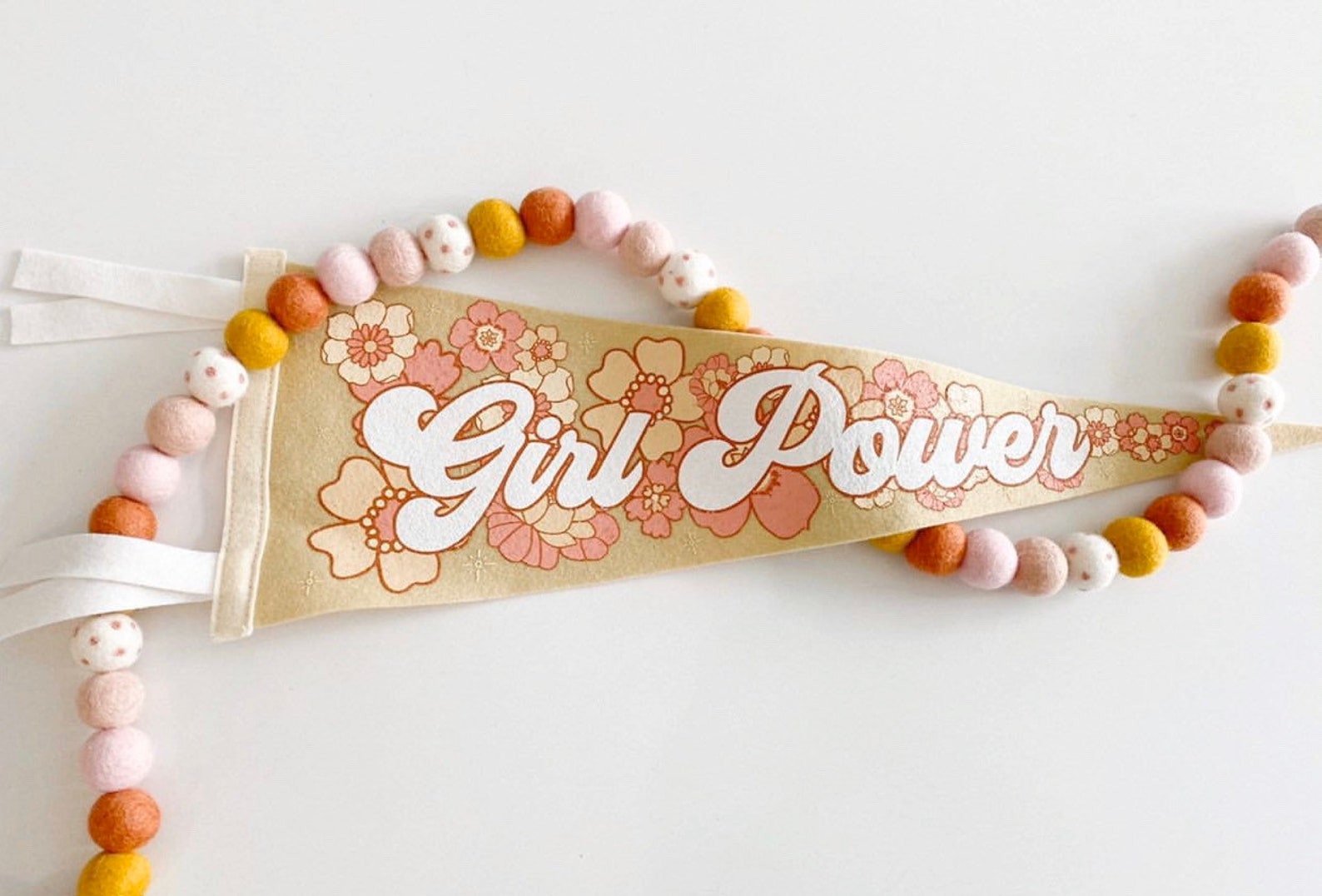 Girl Power Felt Ball Garland Collaboration With Kind Kids Club | Etsy