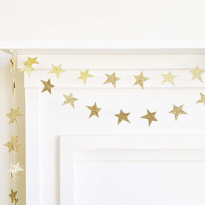Gold Star Garland - Etsy