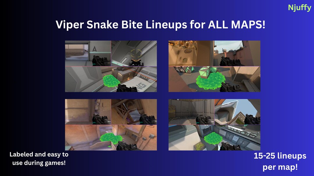 Valorant Viper Snake Bite Lineups - ALL MAPS! - Etsy Canada