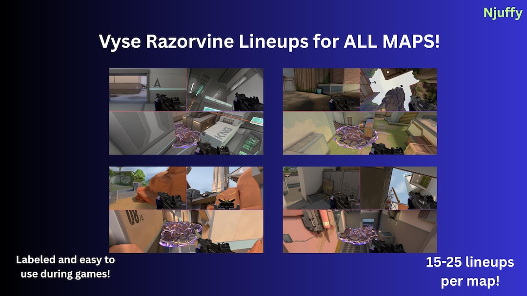Valorant Vyse Razorvine Lineups - ALL MAPS! - Etsy