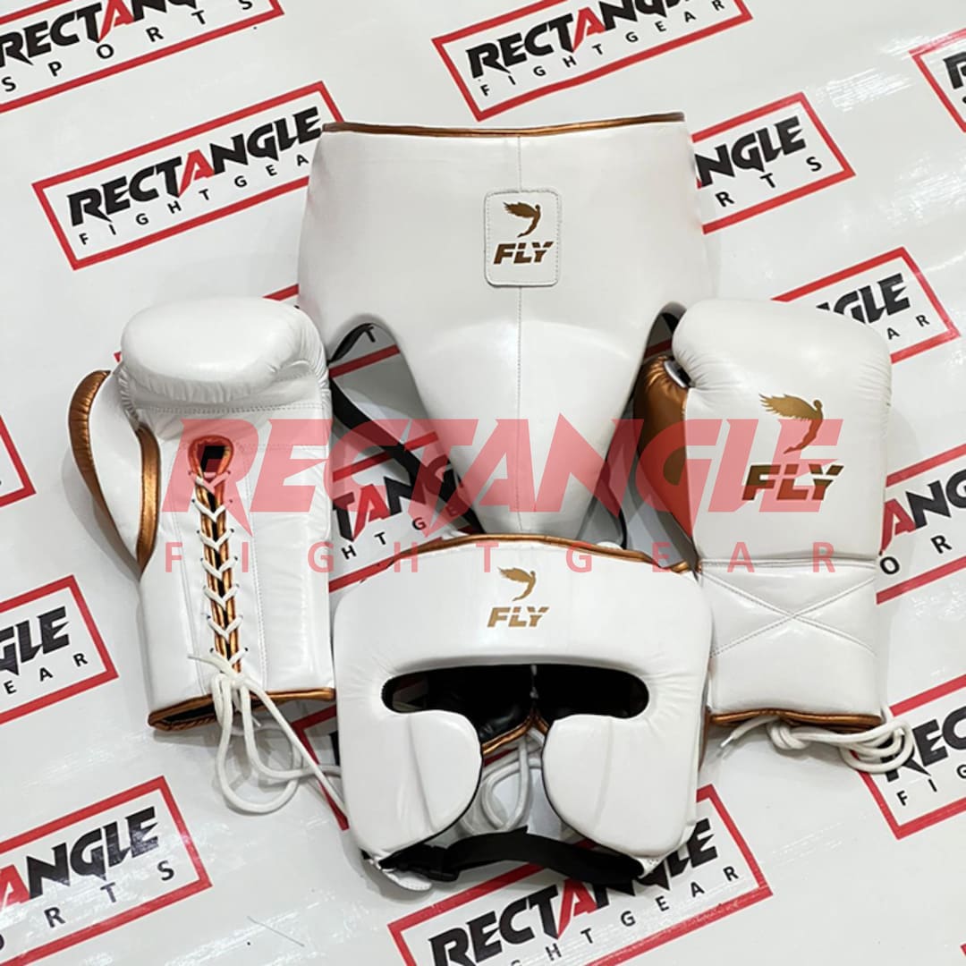 Personalized Fly Boxing Sparring Set Gloves Head Guard & Groin Guards ...
