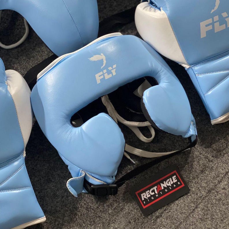 Genuine Cowhide Leather Fly Boxing Sparring Set: Gloves, Headguard ...