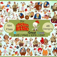 Chicken Little Png Bundle, Chicken Little Png Clipart Set, Abby Mallard ...