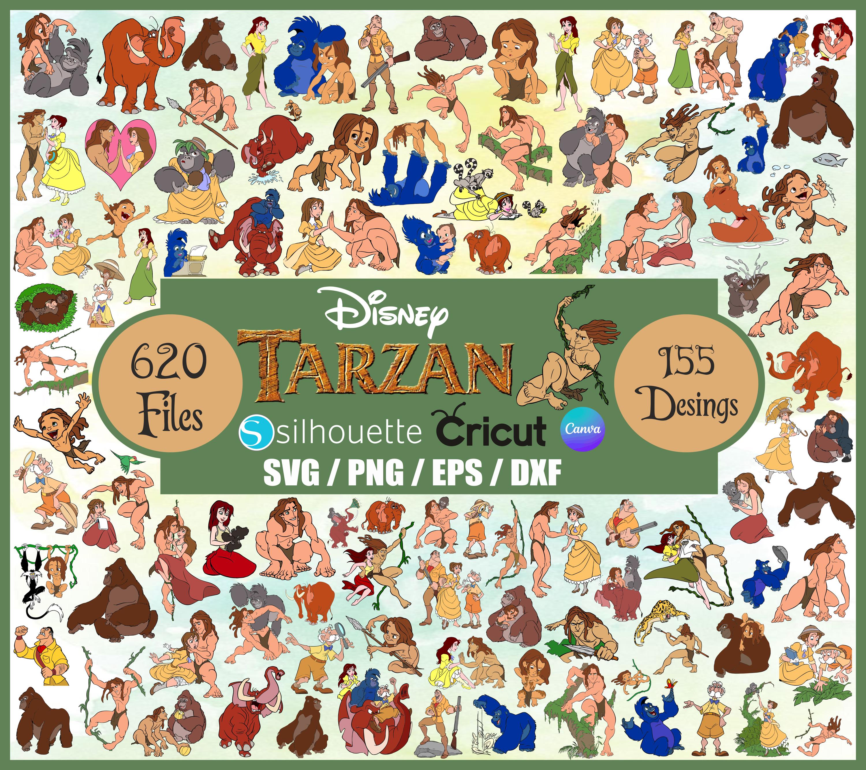 Tarzan PNG Bundle, Tarzan Clipart, Tarzan SVG, Tarzan and Jane PNG ...