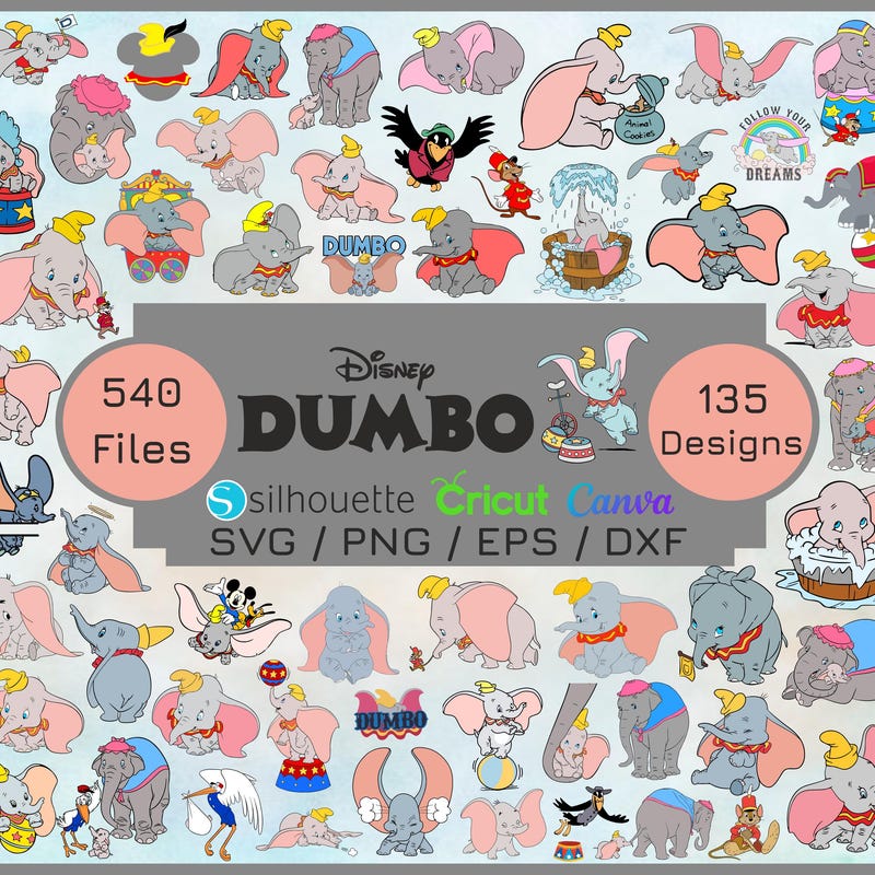 Dumbo Circus Wall Art - Etsy