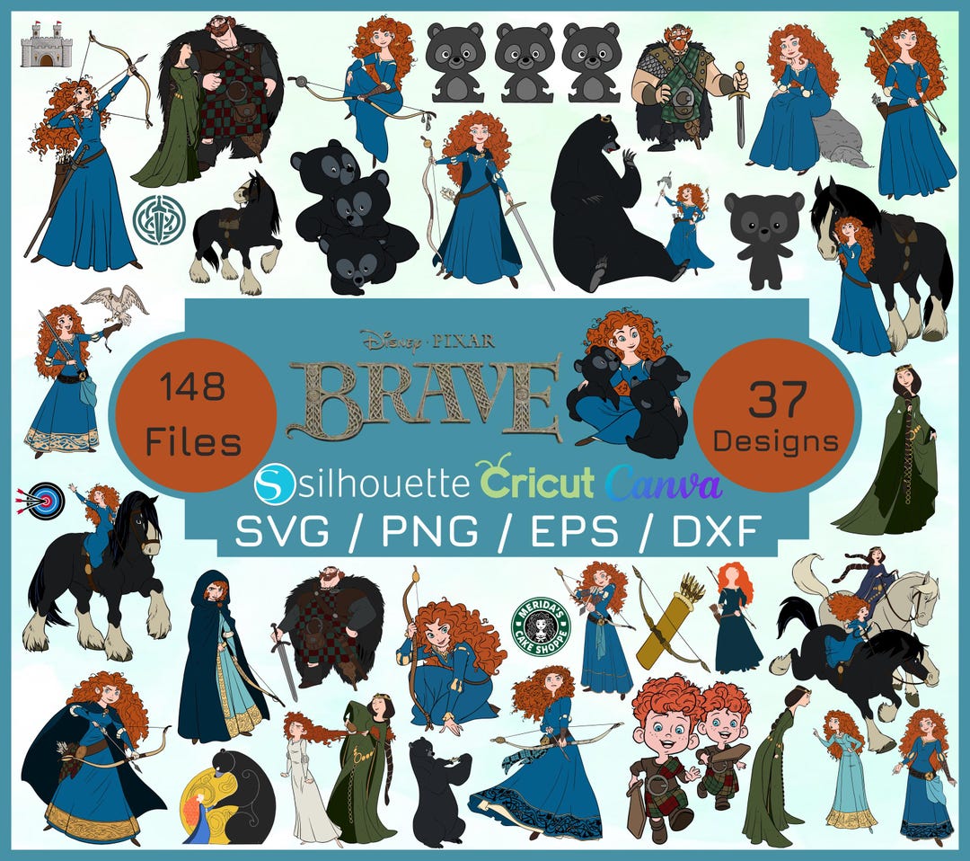 Brave SVG Bundle, Merida Svg, Brave Png, Brave Svg Files for Cricut and ...
