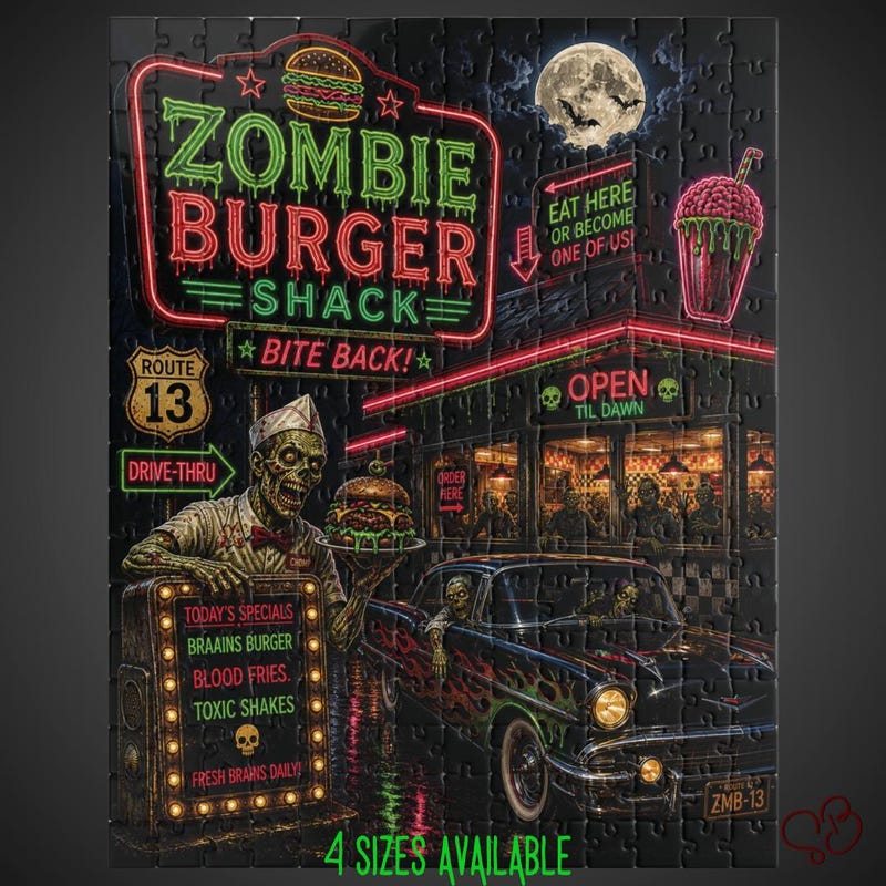 Zombie Jigsaw Puzzle - Etsy