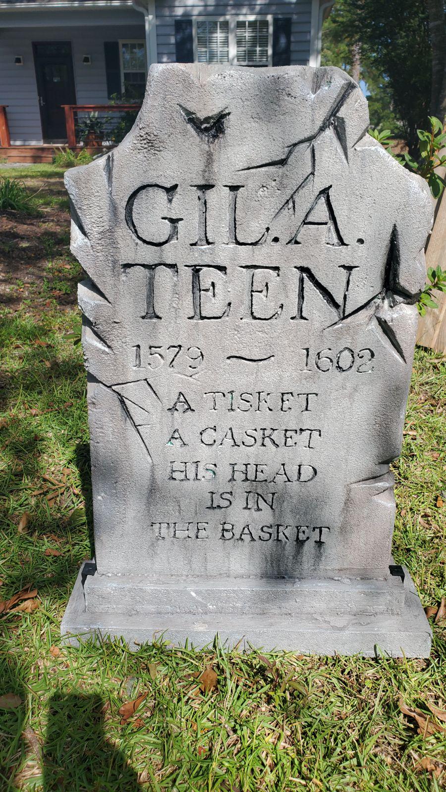 Life Size Handcrafted Haunted Headstone Decor Spooky Halloween ...