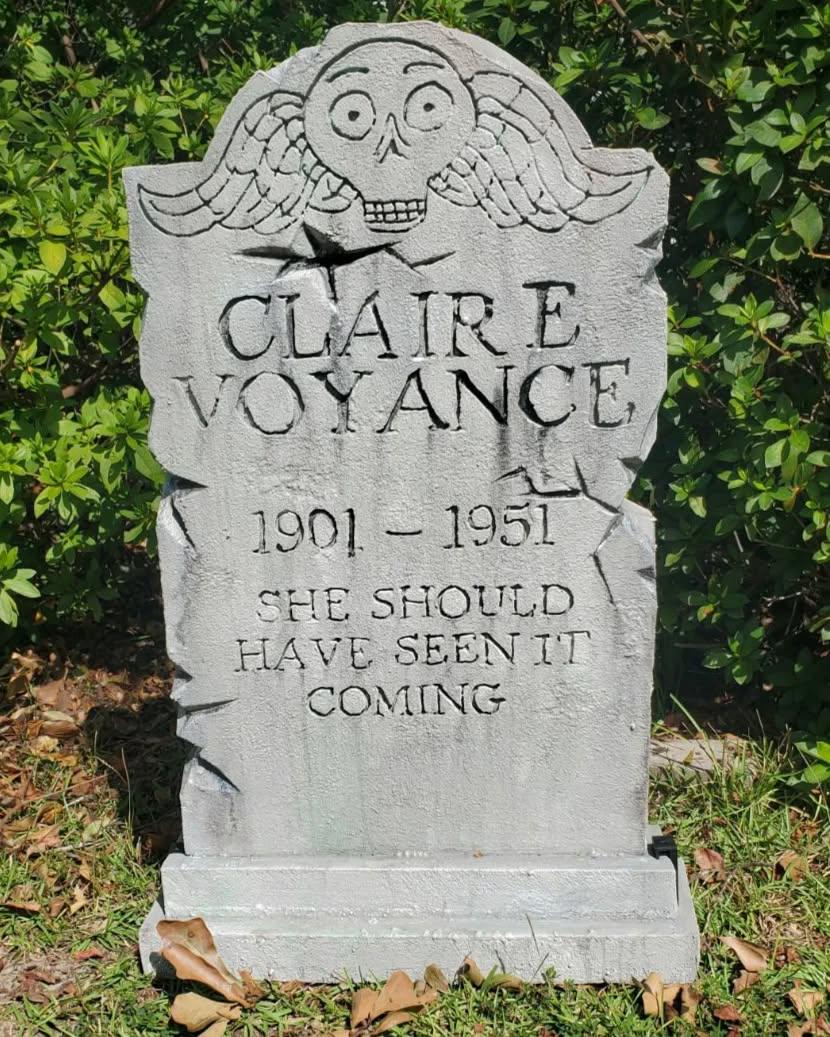 Life Size Handcrafted Haunted Headstone Decor Spooky Halloween ...