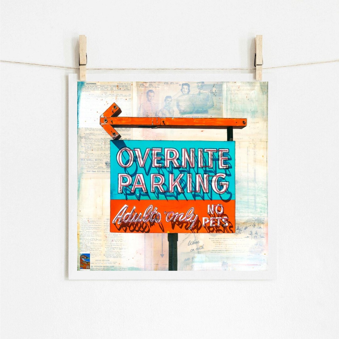 Retro Sign Print Vintage Sign Print Neon Sign Print Wall Art Wall Decor ...