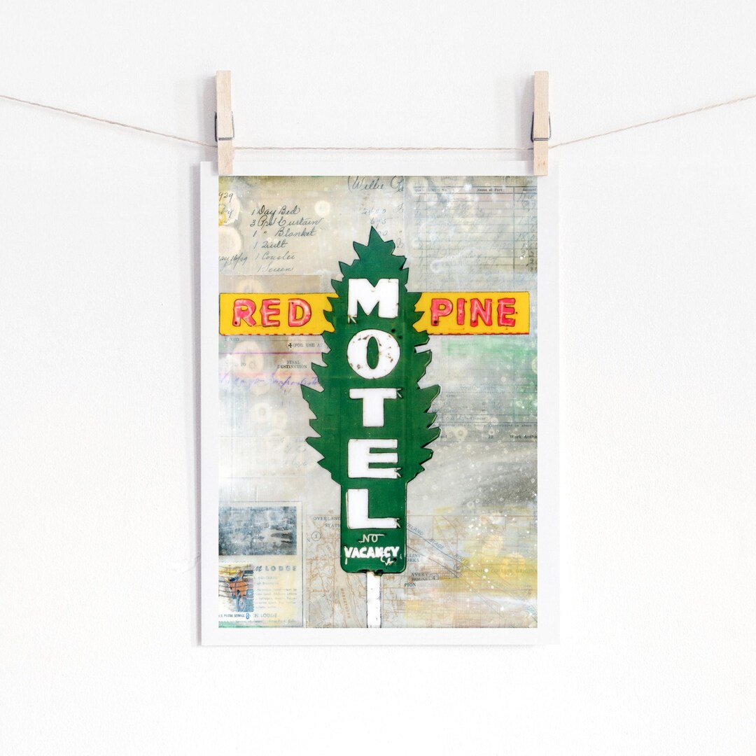 Vintage Motel Sign Retro Sign Print Retro Motel Print Mid-century Wall ...