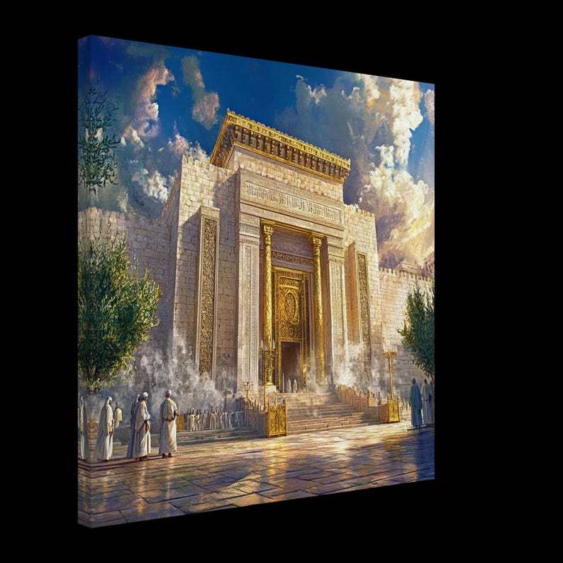 The Glory of the Beit Hamikdash Premium Canvas - Etsy