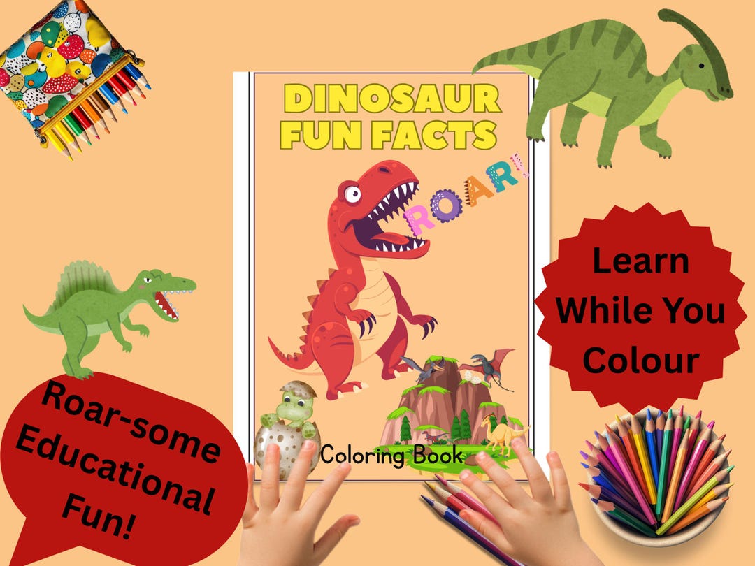 Dinosaur Coloring & Activity Worksheets: Fun Dino Facts (PDF ...