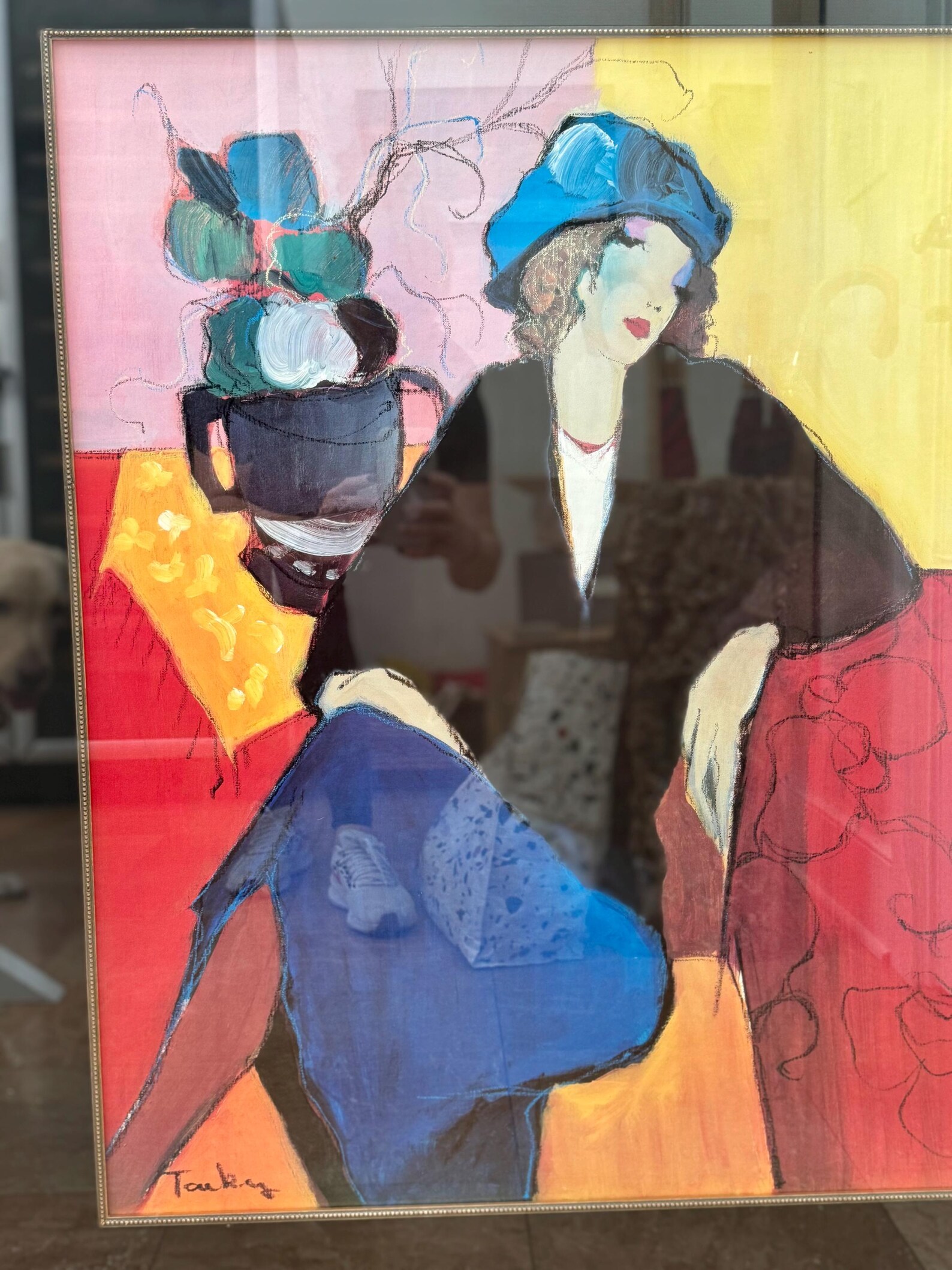 Vintage Itzchak Tarkay Givon Print "suzanne" Matted and Framed Artwork ...