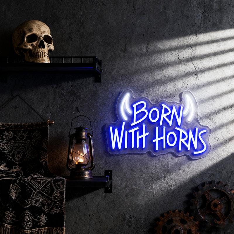 Bron With Norns Neon Sign,devil Horns Neon Sign, Satan Neon Sign,devil ...