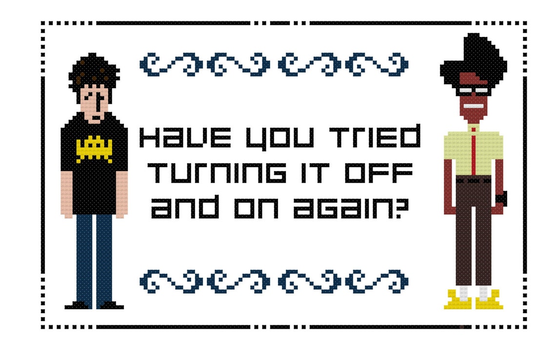 IT Crowd Roy and Moss PDF Cross-stitch Pattern Instant - Etsy