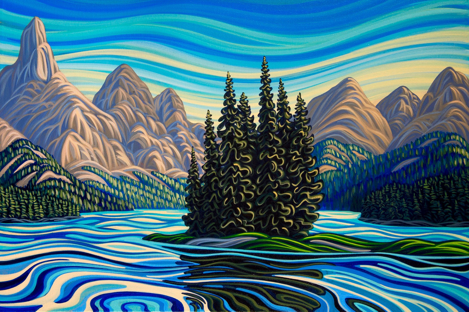 Spirit Island, 5X7, Art Print, Canadian Artist, Ready to Frame ...