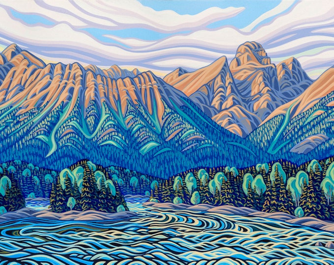 Old Timer, Pincher Creek, Limited Edition, Canvas Print, Giclee, 24X48 ...