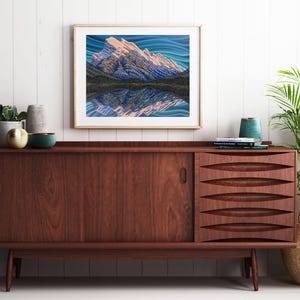 Mt Rundle, 11x14, Art Print, Canadian Artist, Ready to Frame, Landscape ...