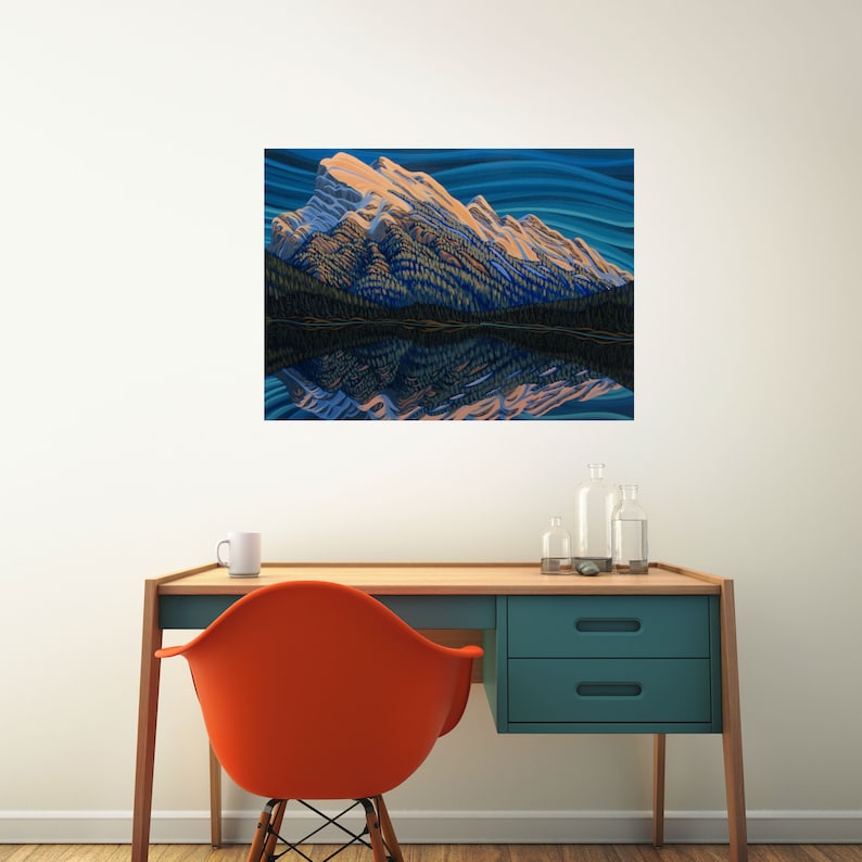 Mt Rundle 24X30 Print on Canvas Canadian Artist Ready to - Etsy