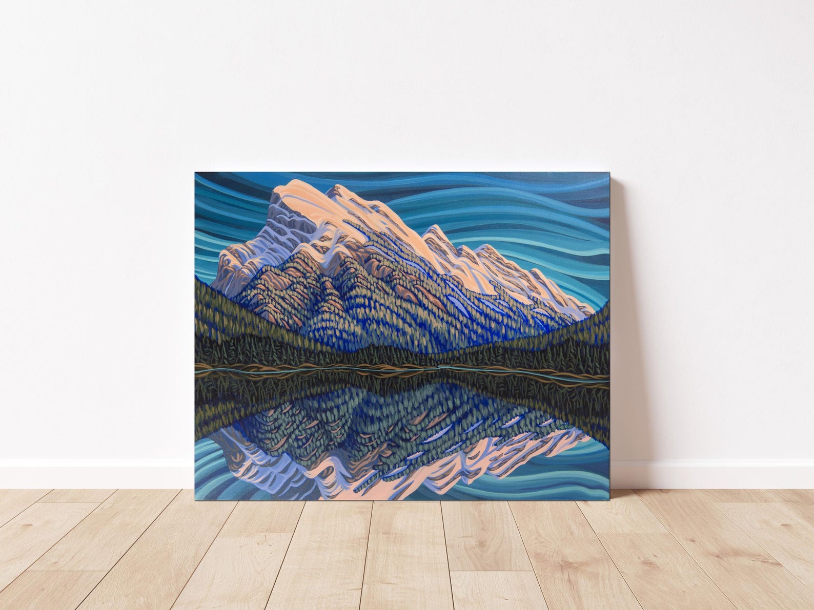 Mt Rundle, 24X30, Print on Canvas, Canadian Artist, Ready to Hang ...
