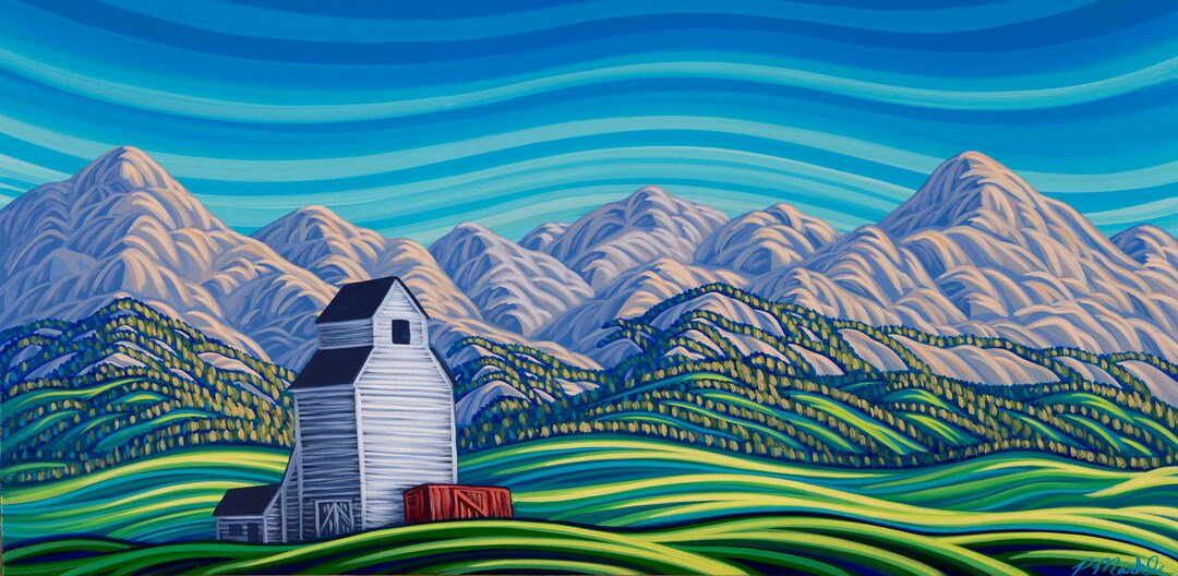 Summer Elevator, Print on Canvas, Giclee, 24X48, Art Print, Canadian ...