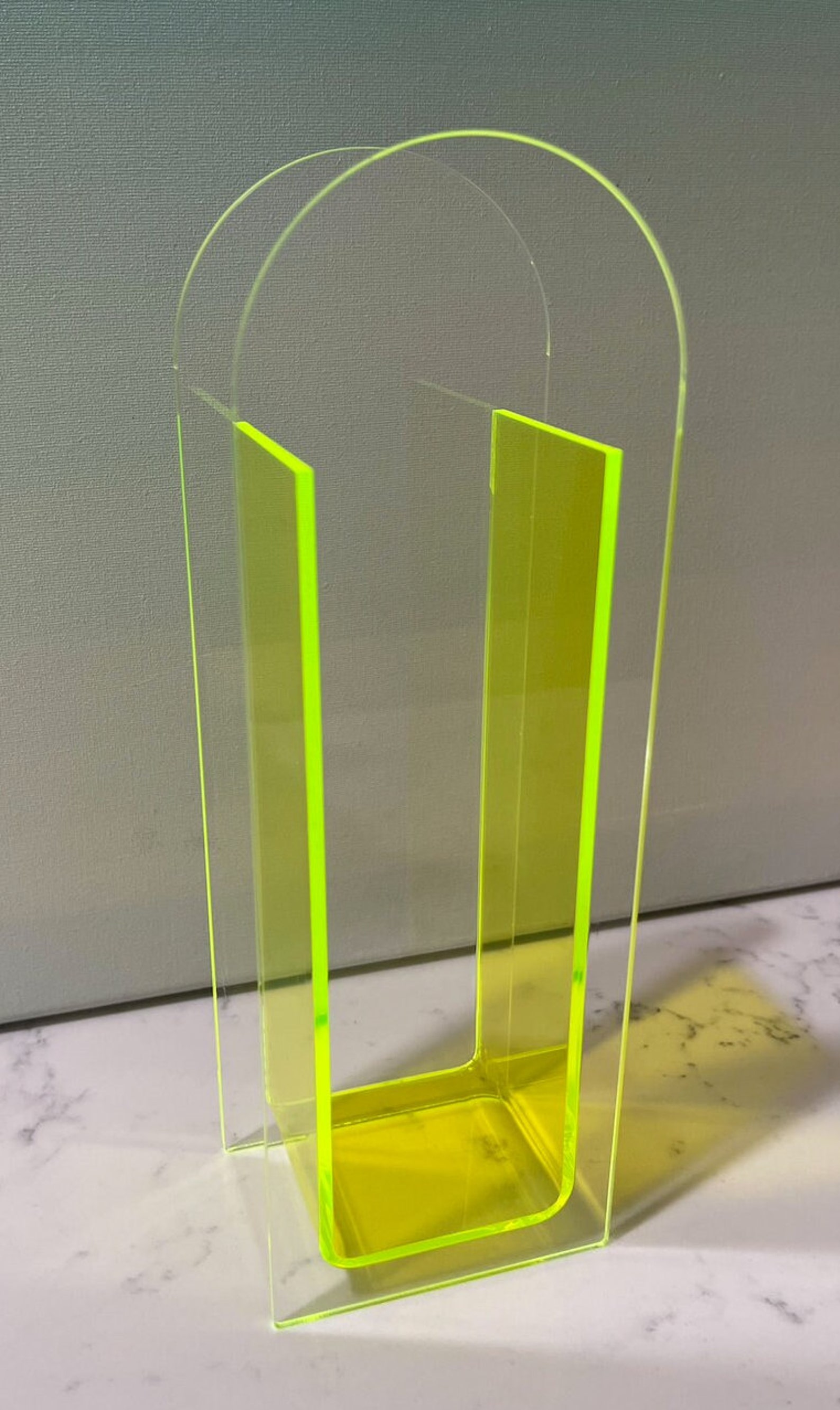 Acrylic Flower Vase, Neon Flower Vase, Arch Home Decor, Abstract ...