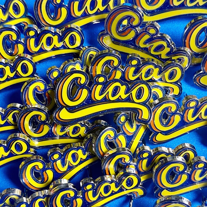 Pin Hello Ciao Ciao Pin Hi Goodbye Enamel Pin Birthday - Etsy