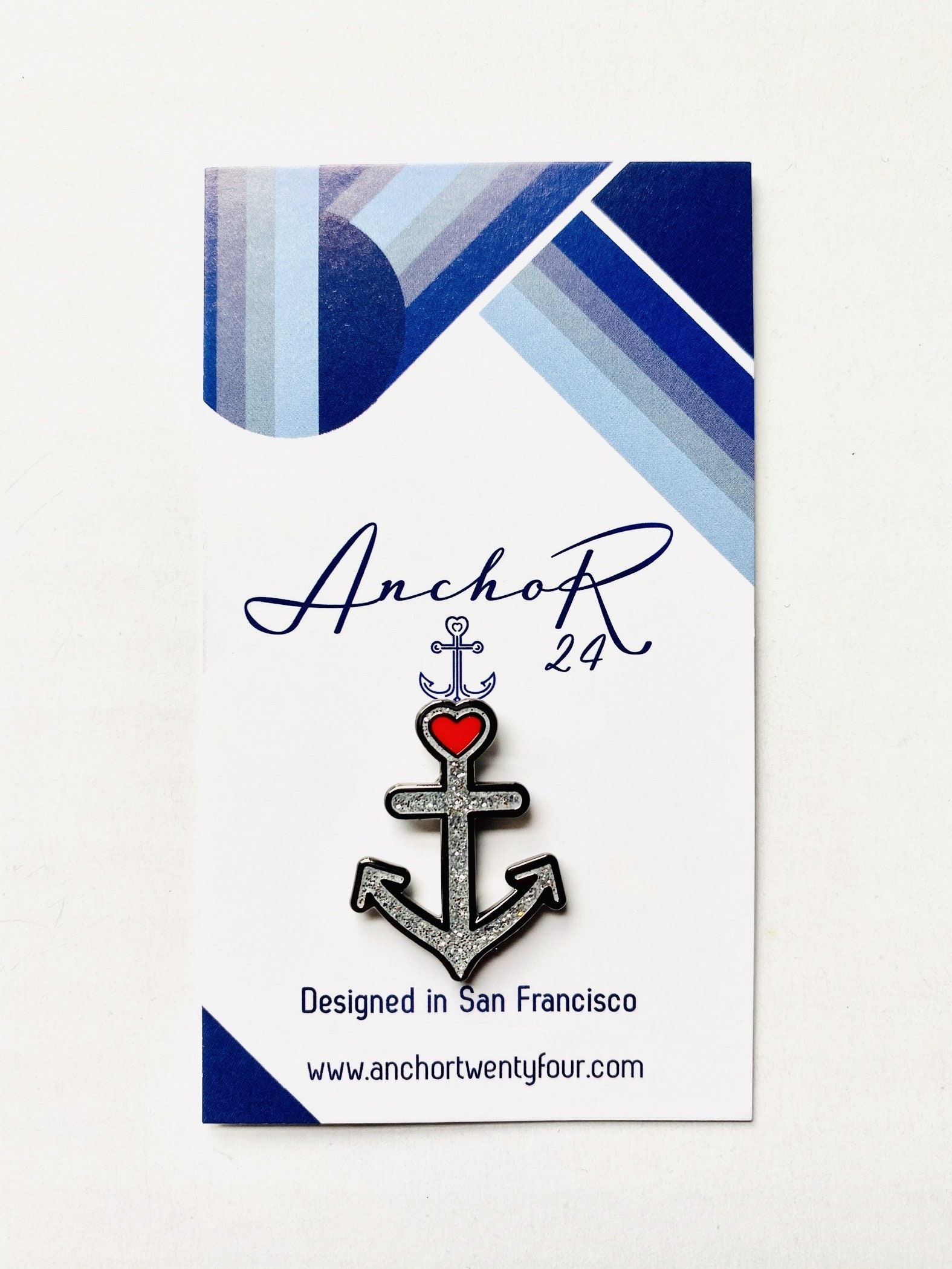 Anchor Enamel Pin, Anchor Pin, Nautical Pin, Nautical, Enamel Pin, Hard ...
