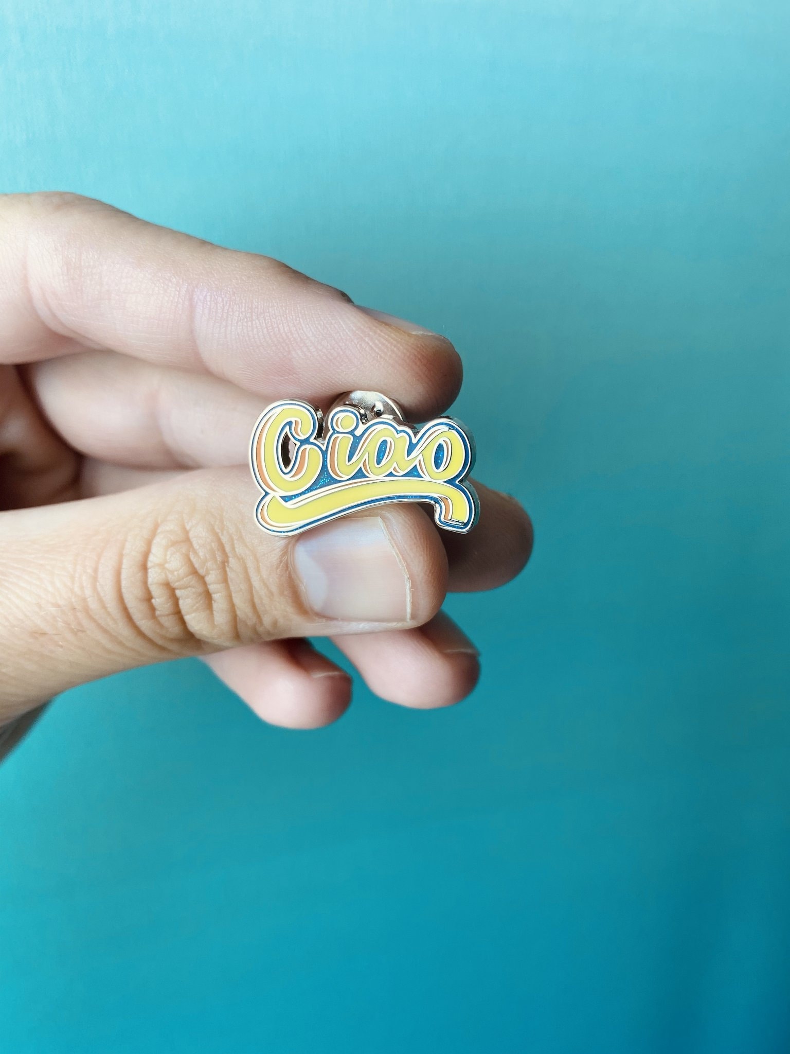 Pin, Hello, Ciao, Ciao Pin, Hi, Goodbye, Enamel Pin, Birthday Present ...