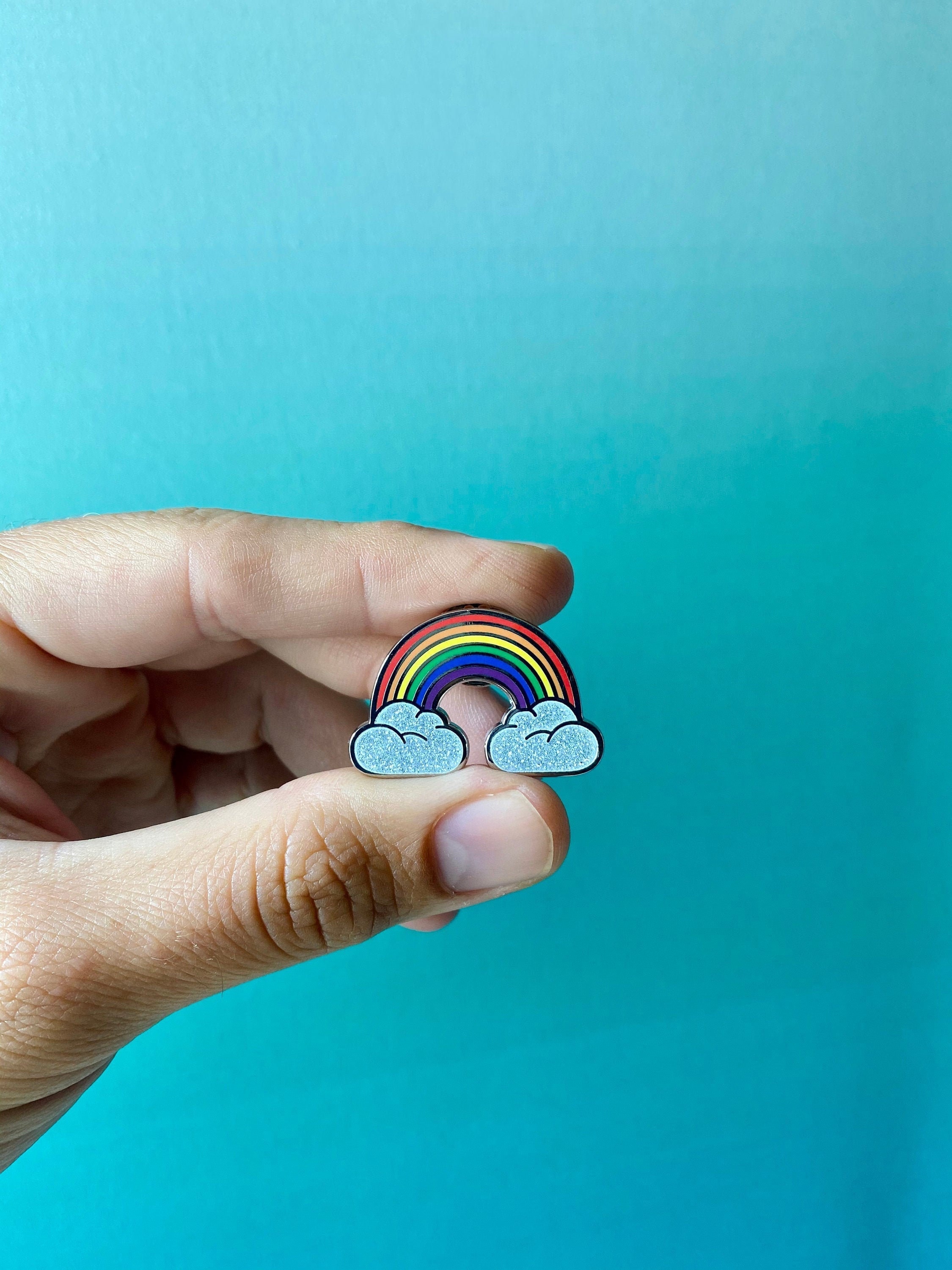 Rainbow Clouds Pride Enamel Pin, Rainbow Pin, Pride Pin, Rainbow, Gay ...