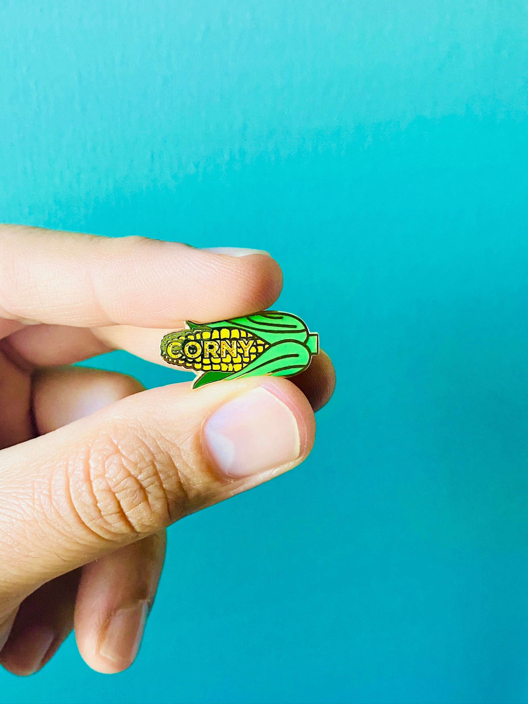 Corn Enamel Pin Corn Pin Enamel Pin Glitter Food Funny | Etsy