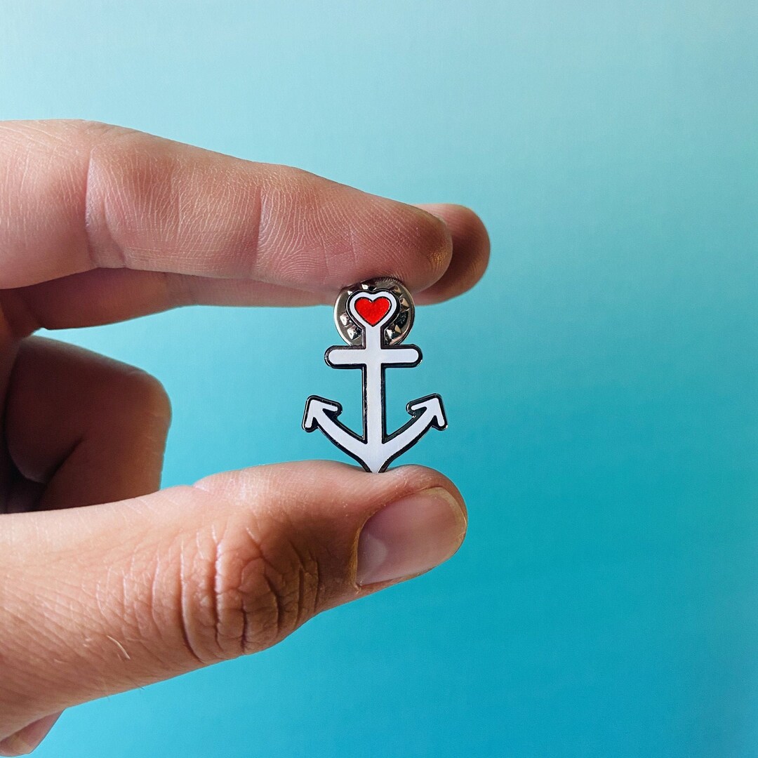 Anchor Pin, Anchor, Enamel Pin, Pin, Nautical, Nautical Pin, Hard ...