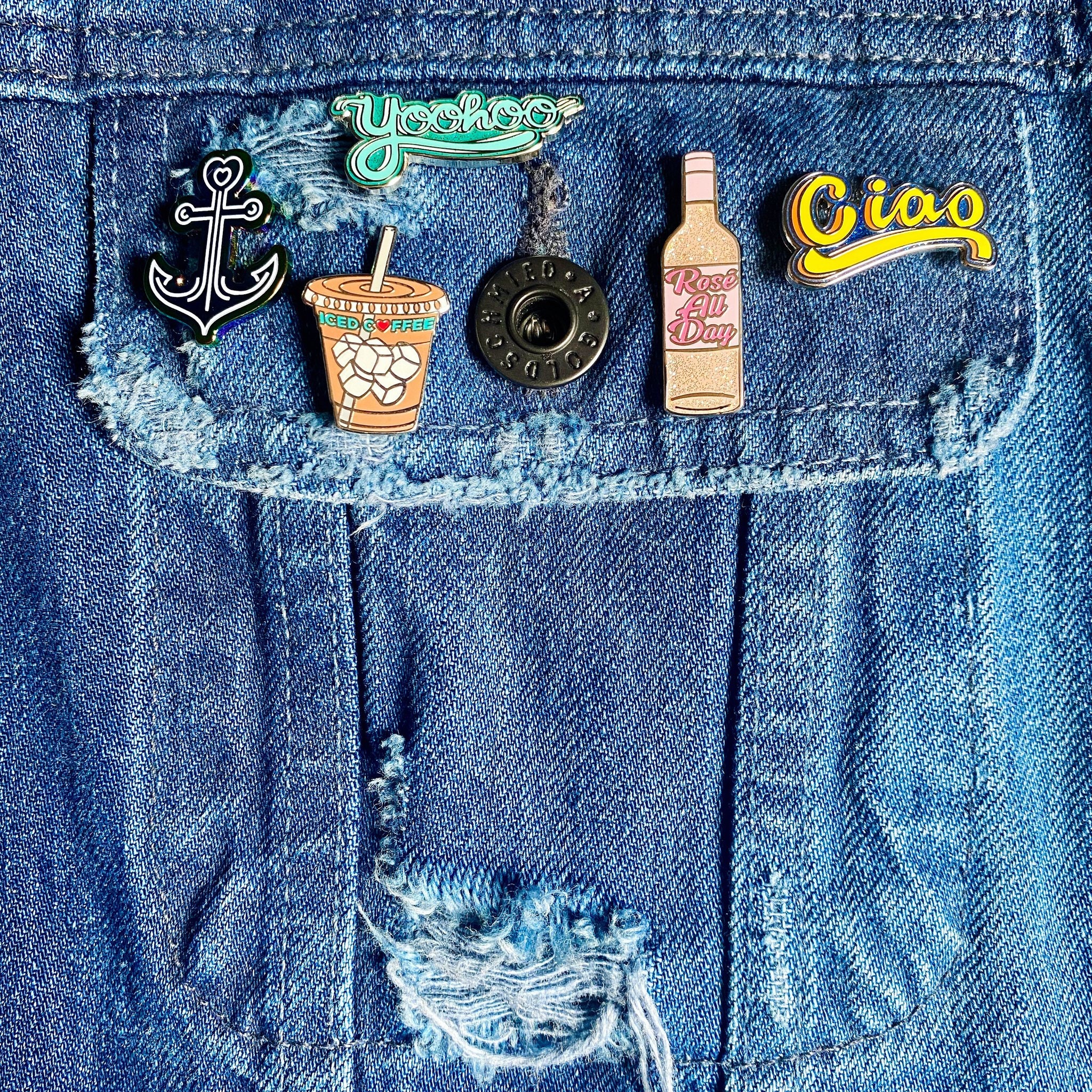 Pin, Hello, Ciao, Ciao Pin, Hi, Goodbye, Enamel Pin, Birthday Present ...