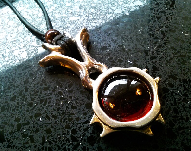 Vampire's Blood Red Monocle Pendant - Etsy