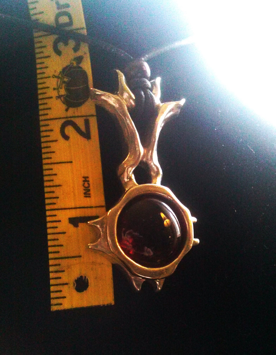 Vampire's Blood Red Monocle Pendant | Etsy