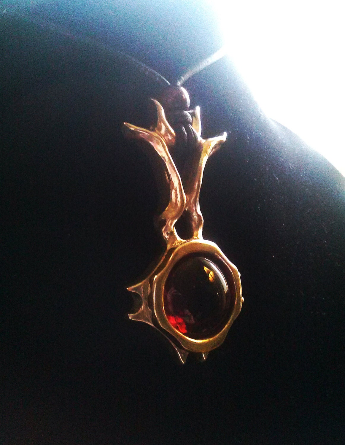 Vampire's Blood Red Monocle Pendant | Etsy