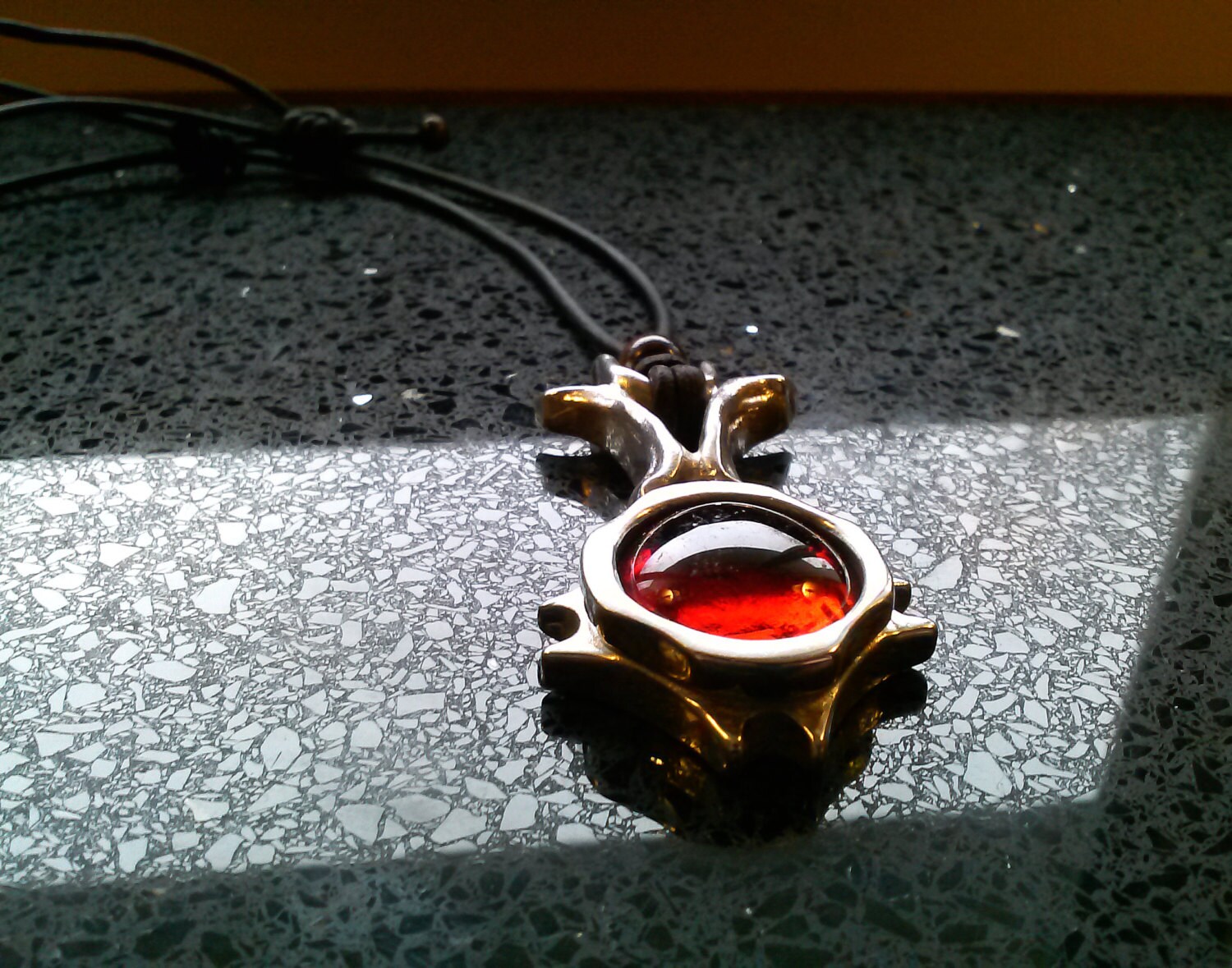 Vampire's Blood Red Monocle Pendant | Etsy