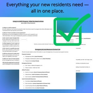 Move-in Welcome Packet for LIHTC Properties – Editable & Professional ...